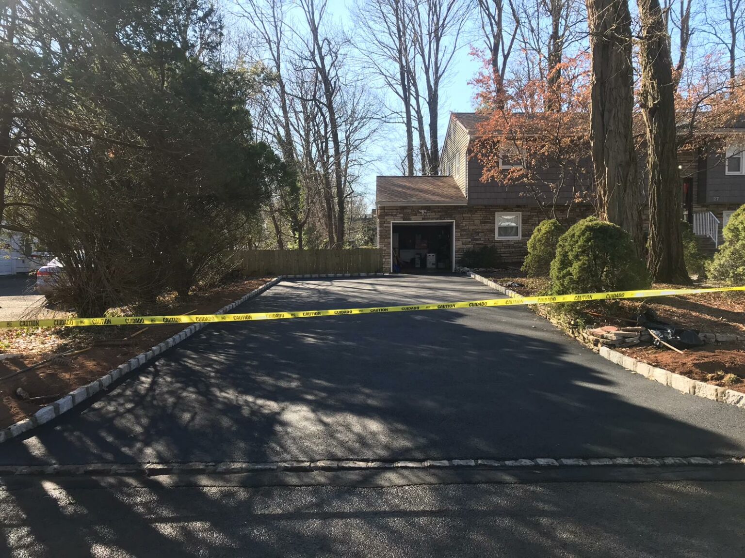 New Asphalt Driveway with Granite Curbs in Heritage Drive, Green Brook ...